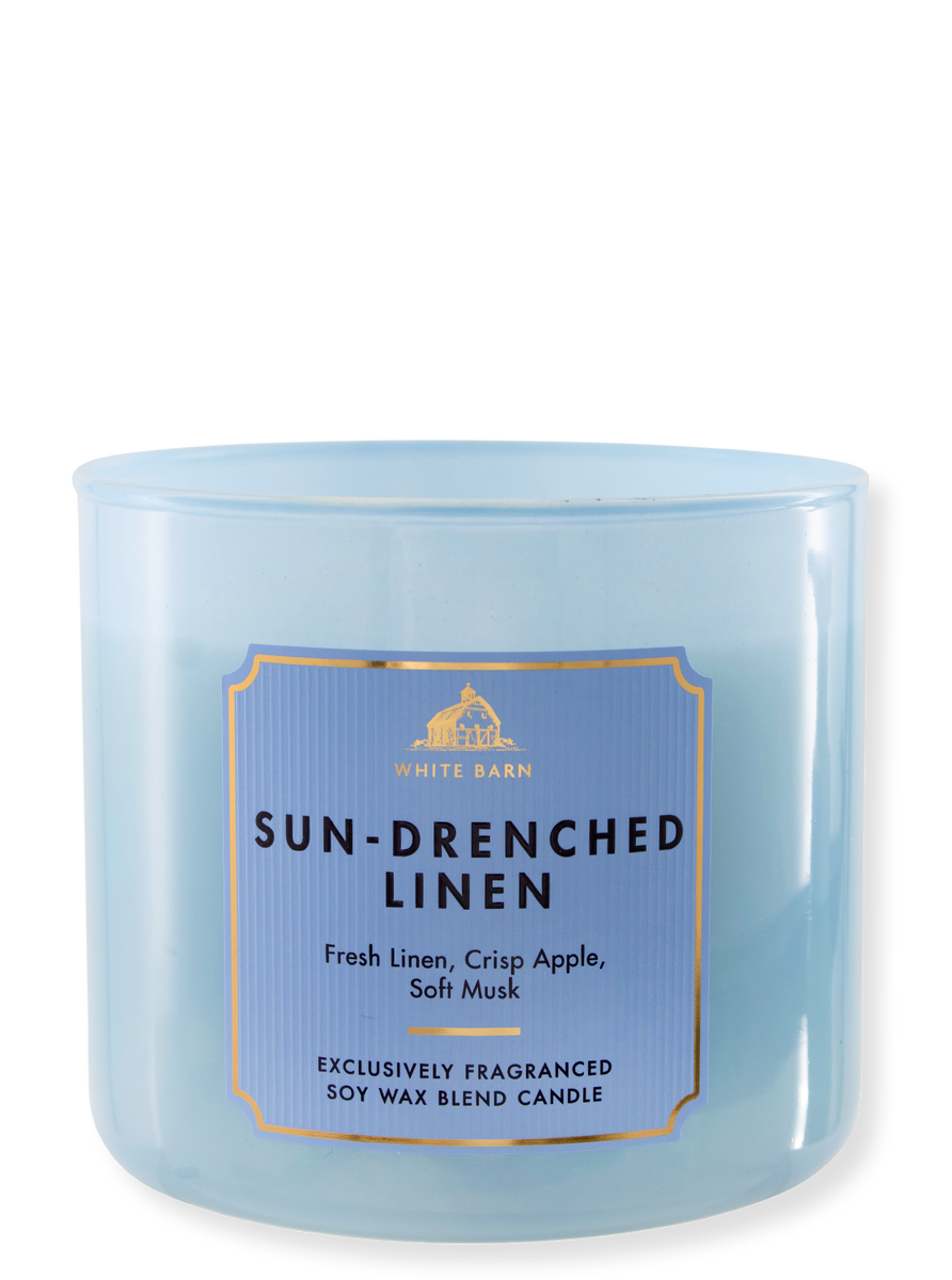 Bath & Body Works - 3-Docht Kerze - Sun-Drenched Linen - 411g – Bath & Body Works by Unlimited ...